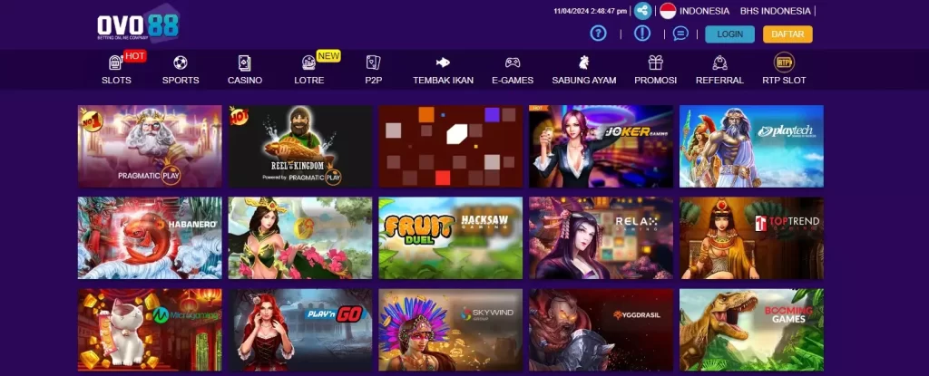 Nikmati Sensasi Bermain Slot Online yang Menghibur di OVO88 - Menangkan Jackpot Besar Hari Ini